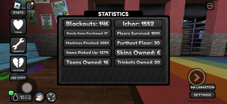 DROP YOUR DANDYS WORLD STATS HERE!!1'1!!! | Fandom