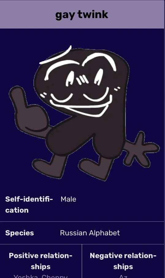 Y’all is this supposed to be on Yaori’s page on the CFMOT wiki | Fandom