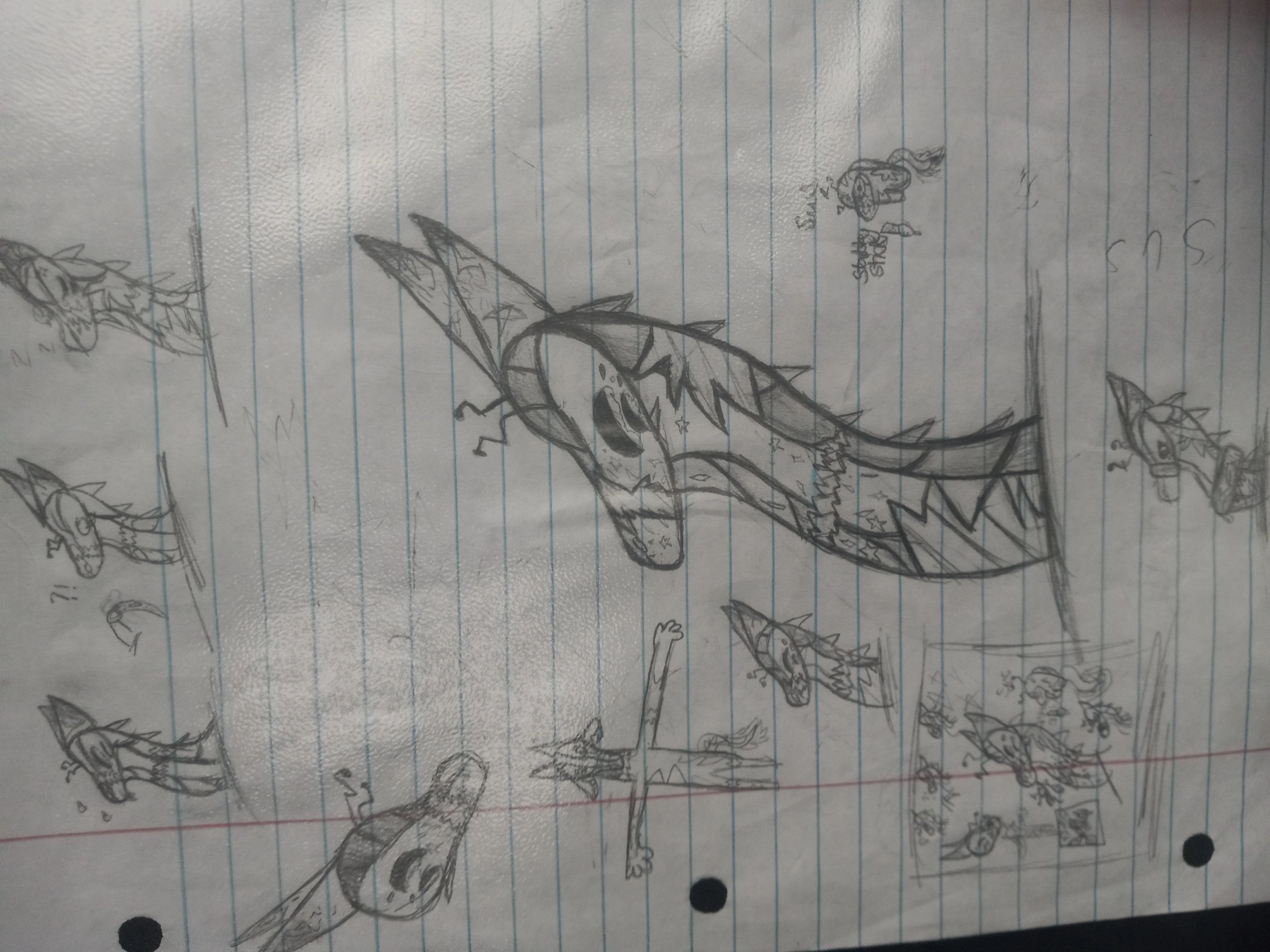 Funky dragon Purpled sketches from school | Fandom