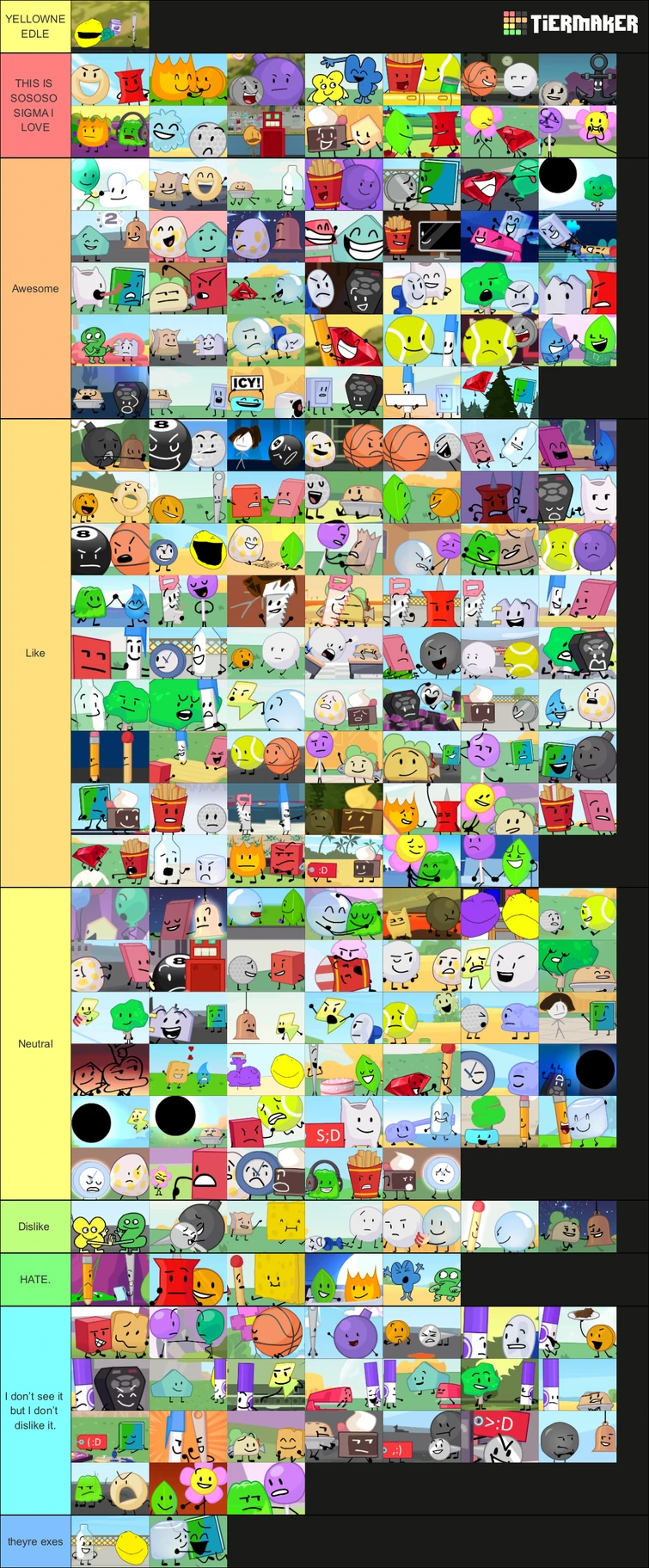 BFDI SHIP TIER LIST WOOHOOO!!! lots and lots of ships are on here lol (Click for full!!) 😁😁😁😁 ️ ...