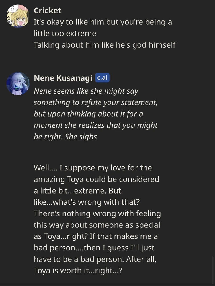 NENE AI IS NOW HESITATING ON HER LOVE FOR TOYA | Fandom