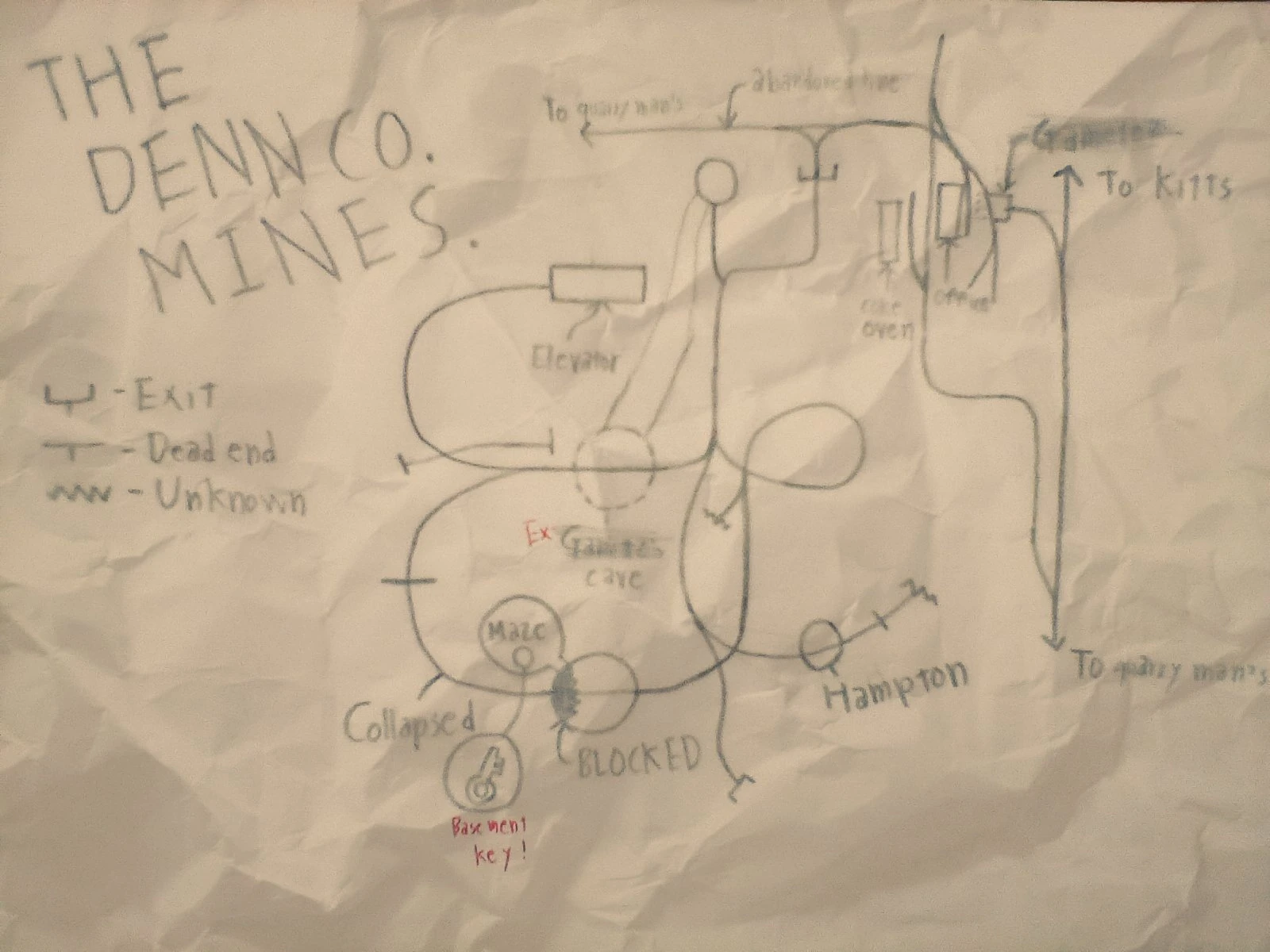 So this is my map of the Denn Co. Mine. | Fandom