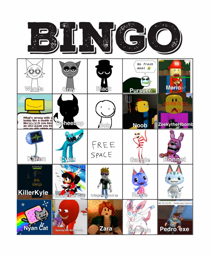 favorite character bingo | Fandom
