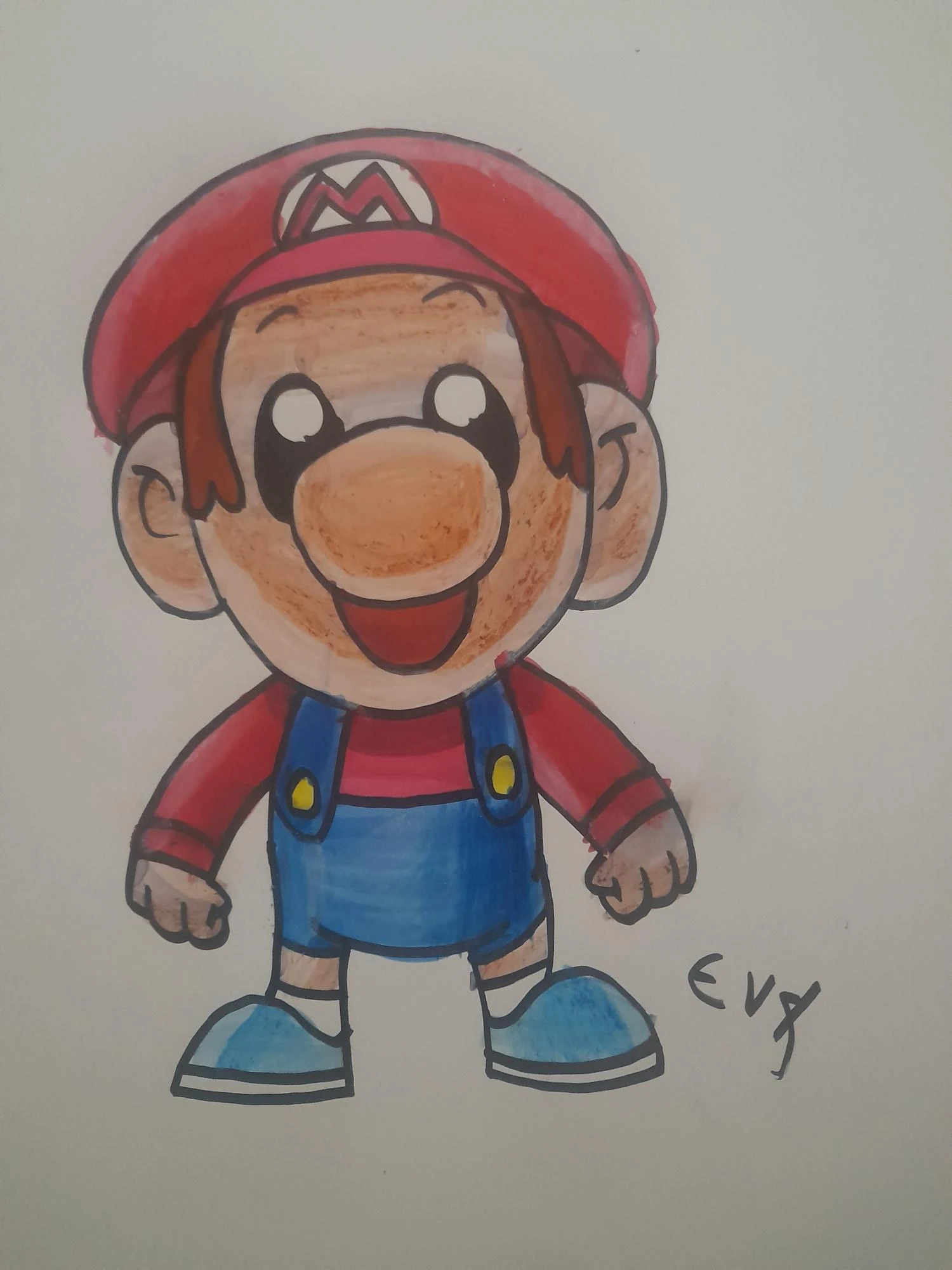 My colored drawing of Baby Mario | Fandom