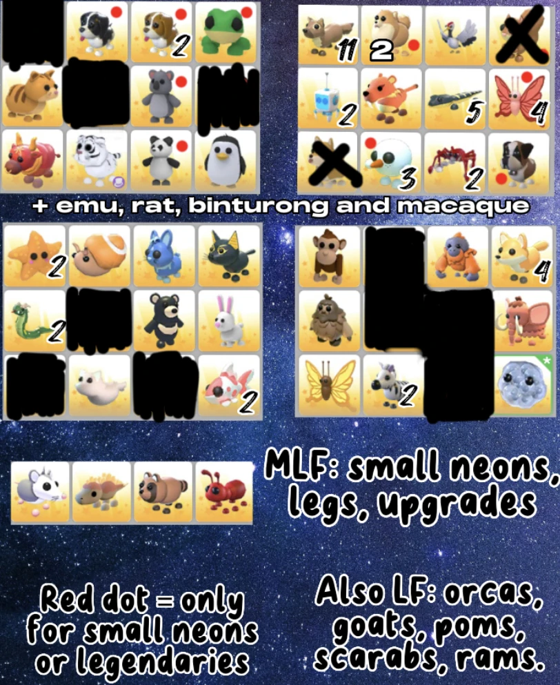 Trading randoms! MLF: small neons, legendaries, upgrades^^ | Fandom