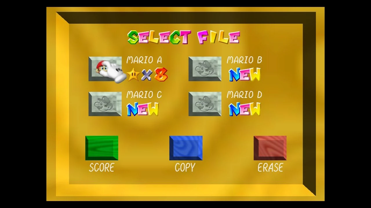 Comparing Super Mario 64 Main Menu in Super Mario 3D All-Stars and N64 ...
