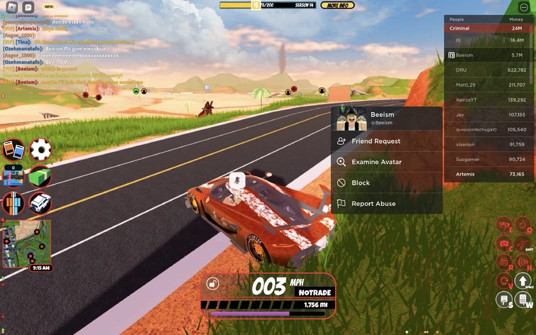 I met popular Roblox game developer Beeism in Jailbreak! | Fandom