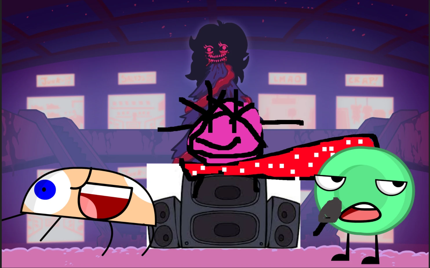 FNF Week 5 (Dark Red Snow) But it’s Object Terror (Winter Horrorland ...