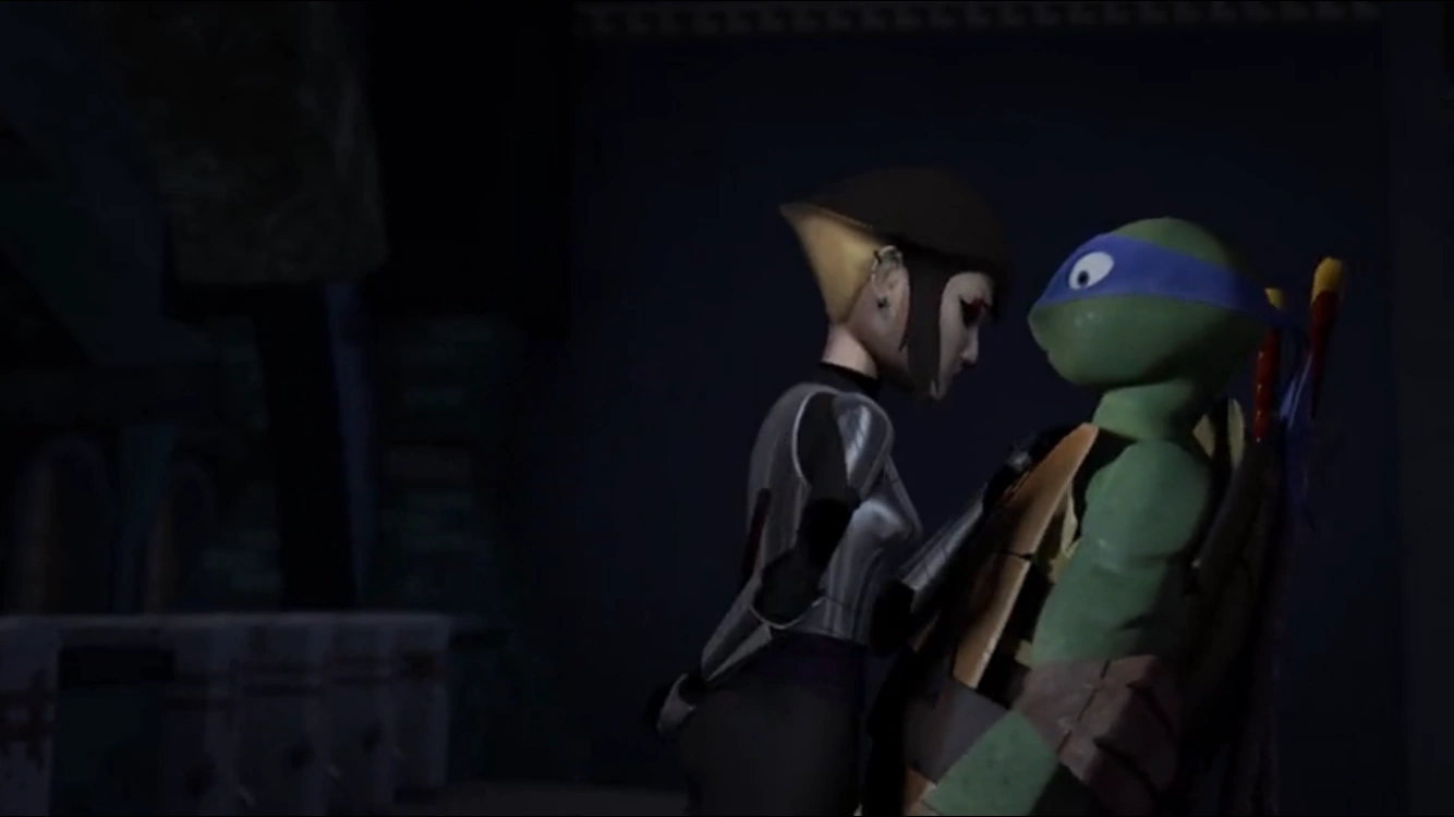 Have you noticed when Karai walk up to Leo, lean closer to him, and ...