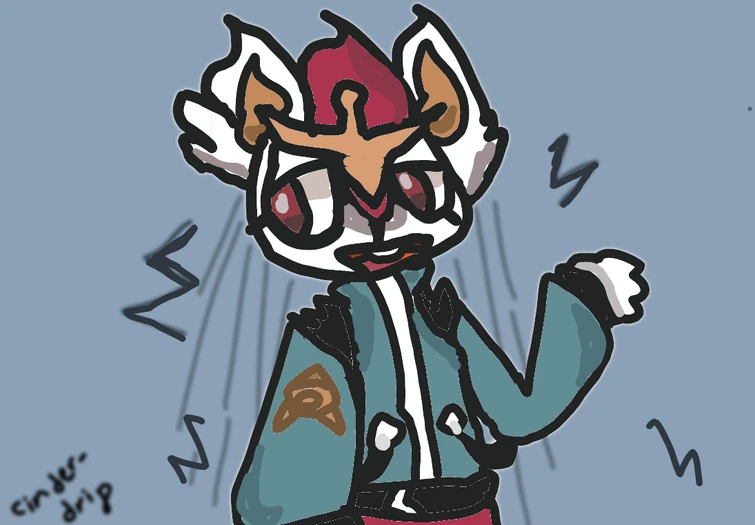 Space Style Cinderace art! | Fandom