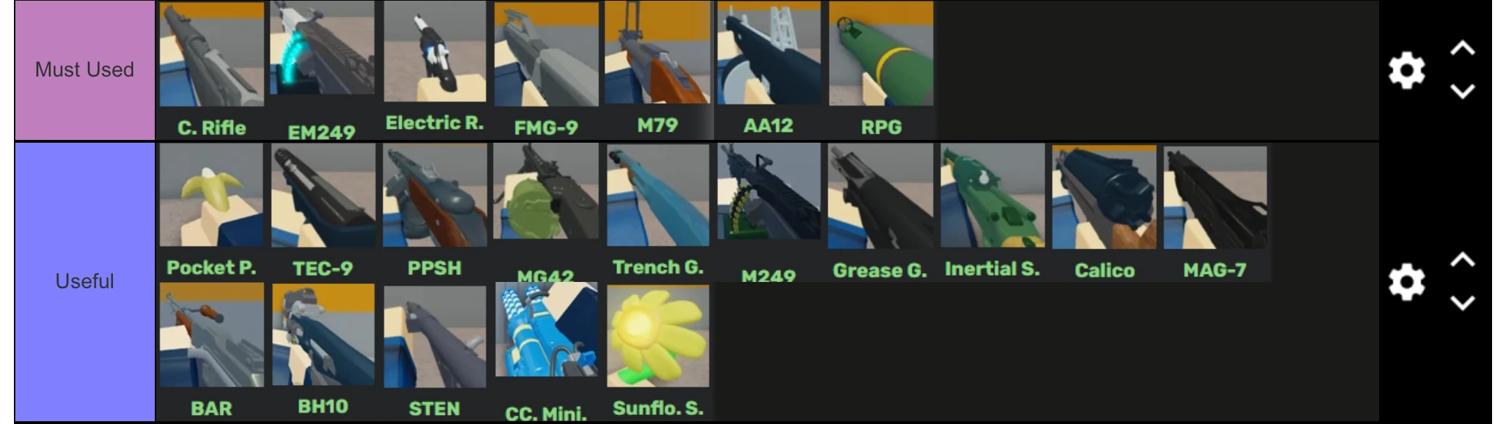 Another Small Update on Ranking Arsenal Weapons by usefulness in ...