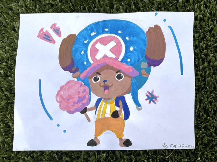 I did some irl art of chopper :D | Fandom