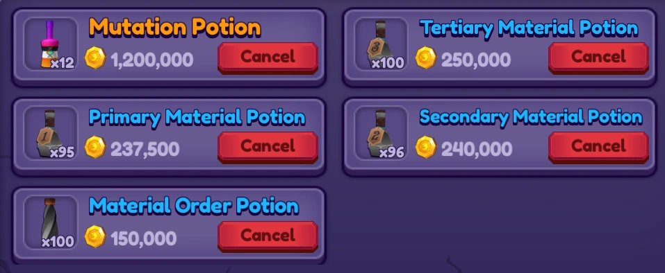 Materials and mut pots! | Fandom
