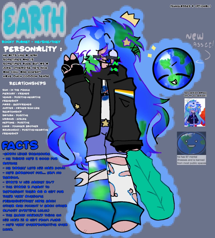 REMAKE OF THE EARTH REF SHEET !! | Fandom