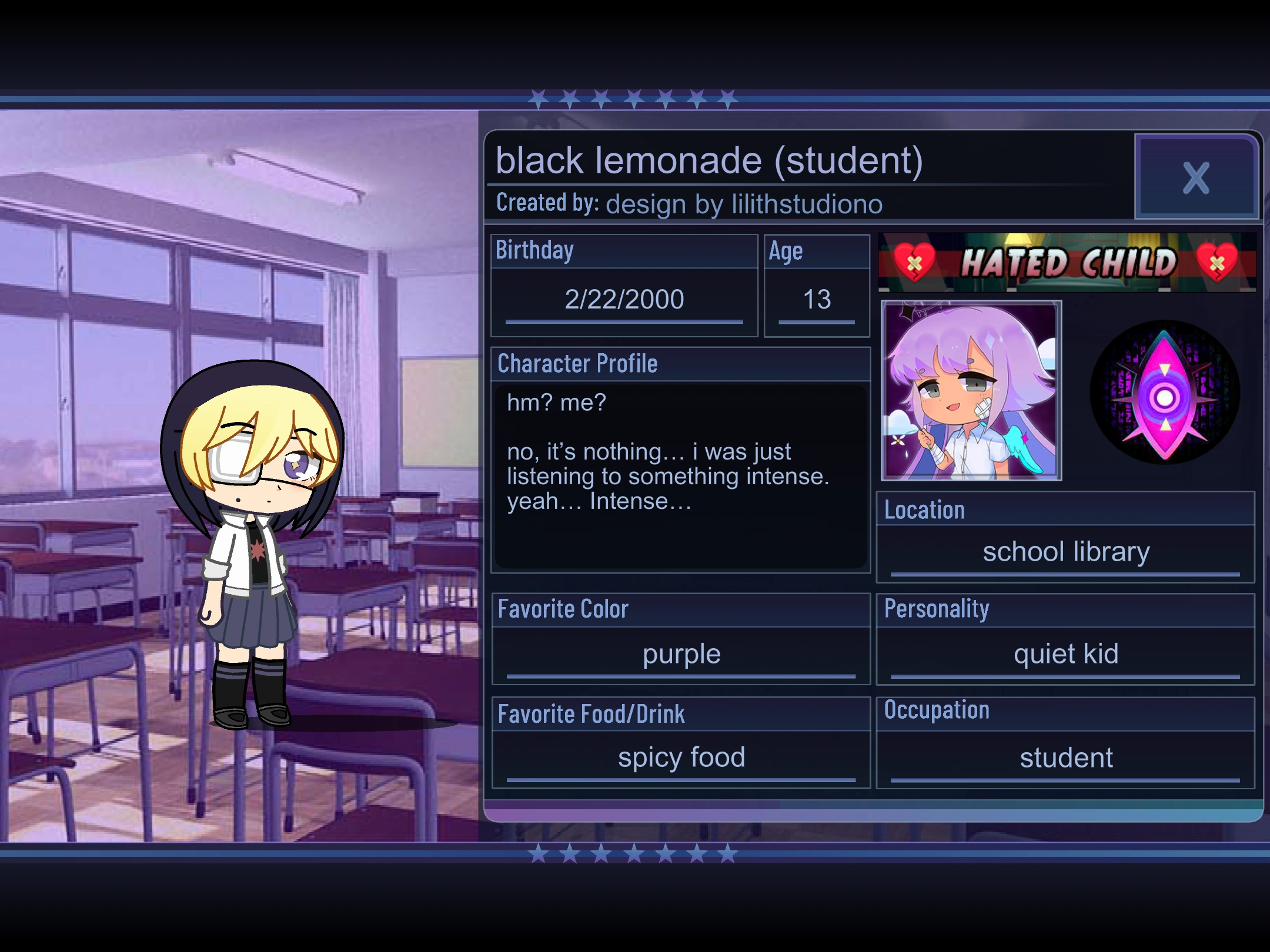 I made them in Gacha (normal and student) | Fandom