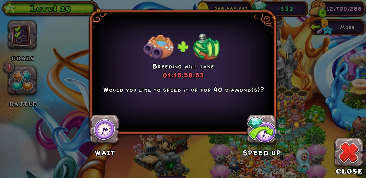 I was trying to breed Rare Phangler on Fire Oasis... did i just get ...