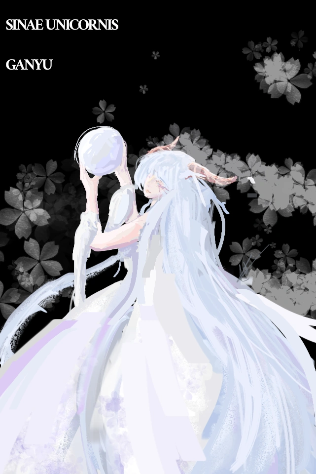 Ganyu digital painting thing for art class | Fandom