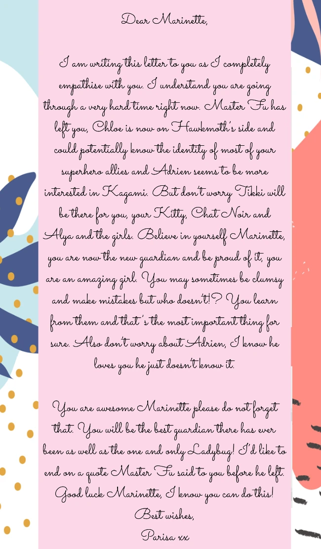 Letter to Marinette | Fandom