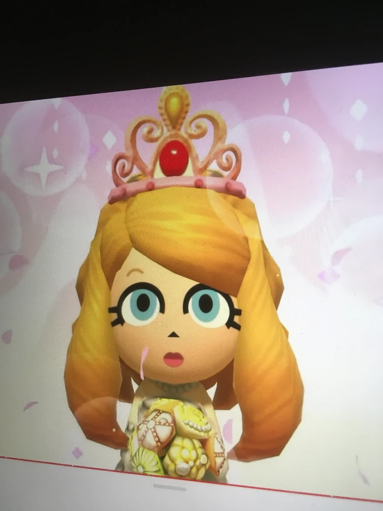 Peach wearing a wedding dress in miitopia | Fandom
