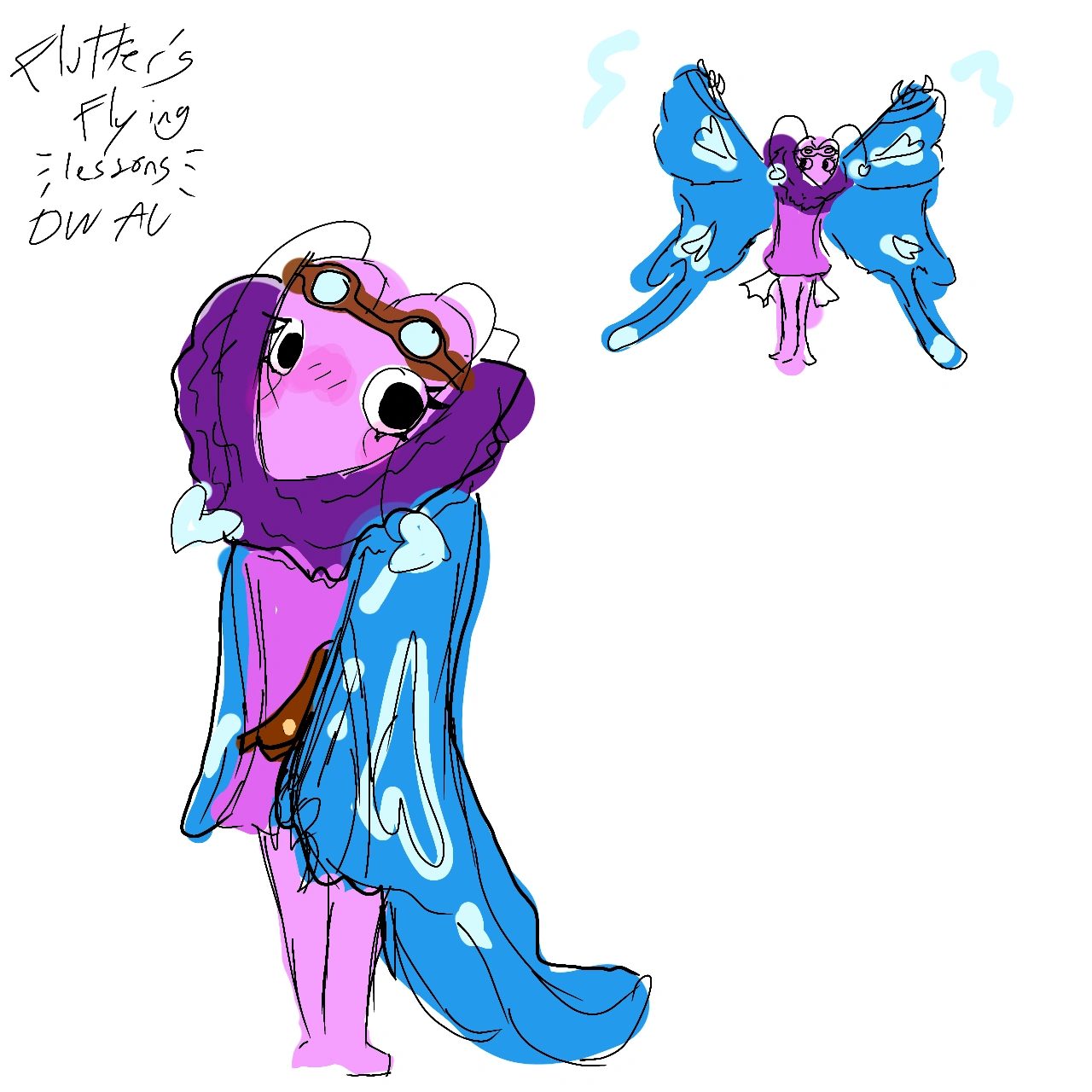 Flutter's flying lessons AU (some info + some lore.) yes I do pings lol ...