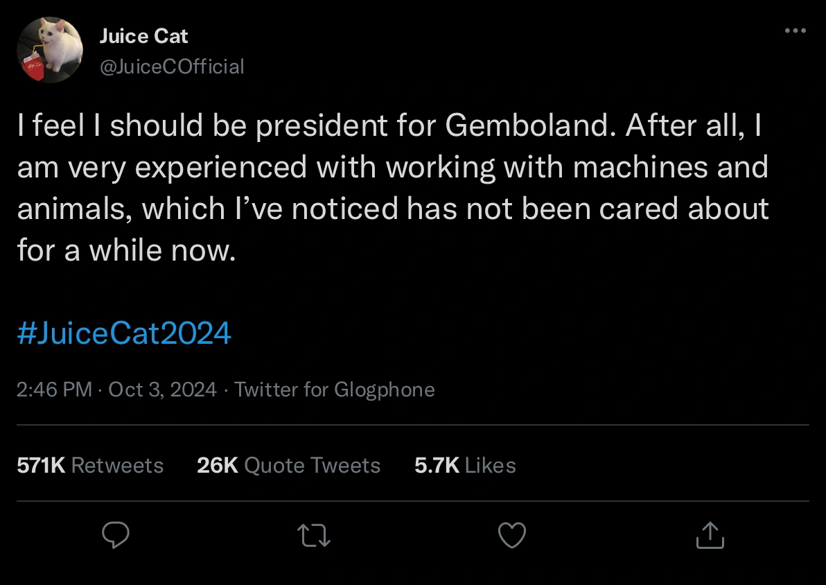 You guys voting for Juice Cat? | Fandom