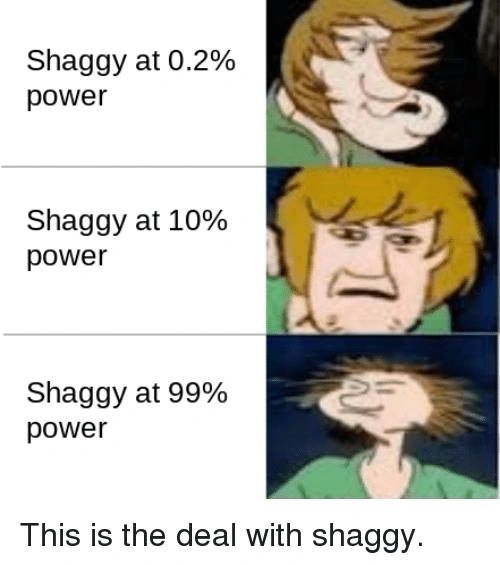 Shaggy's power ration in a nutshell | Fandom