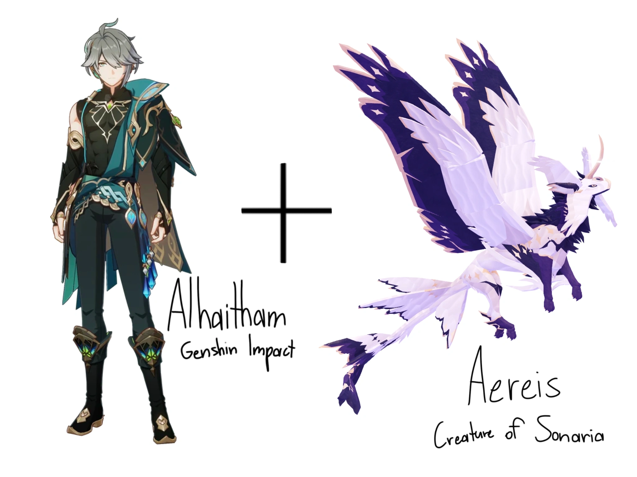 Say, any Genshin Impact players in here? Heres a fusion of an Aereis ...