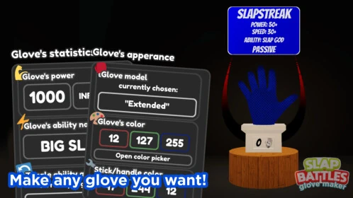 hey update in slap battles: glove maker | Fandom