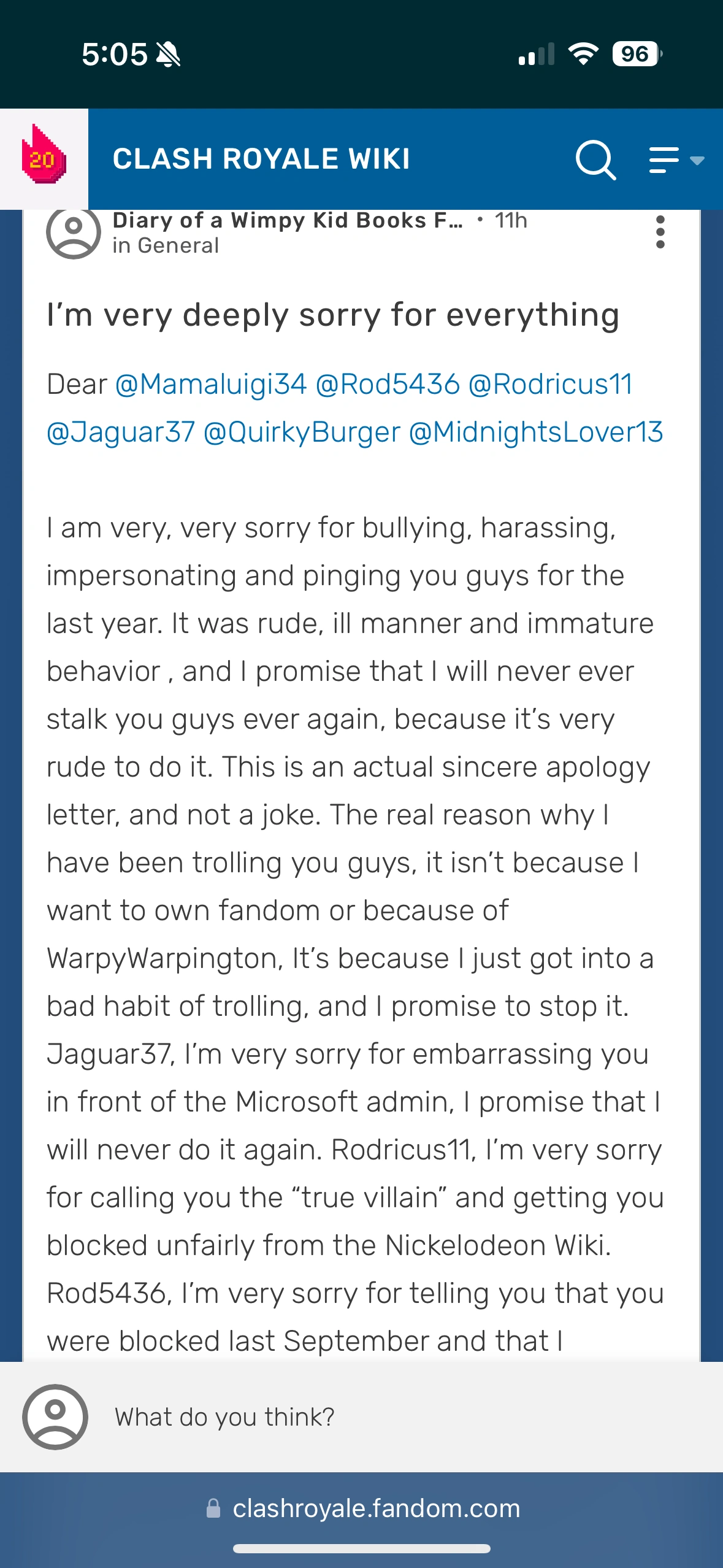 I apologize | Fandom