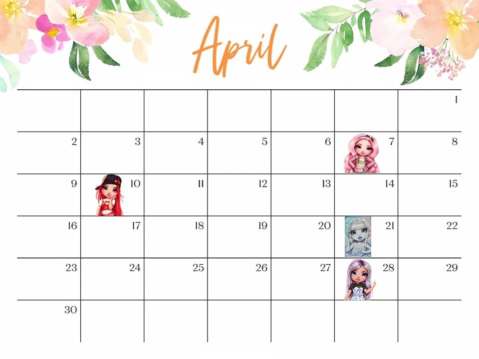 Birthday Calendar: April | Fandom