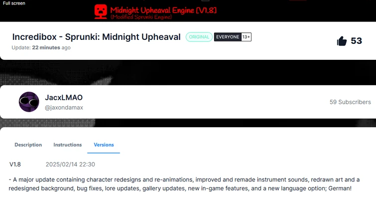 SPRUNKI MIDNIGHT UPHEAVAL V1.8 HAS RELEASED | Fandom