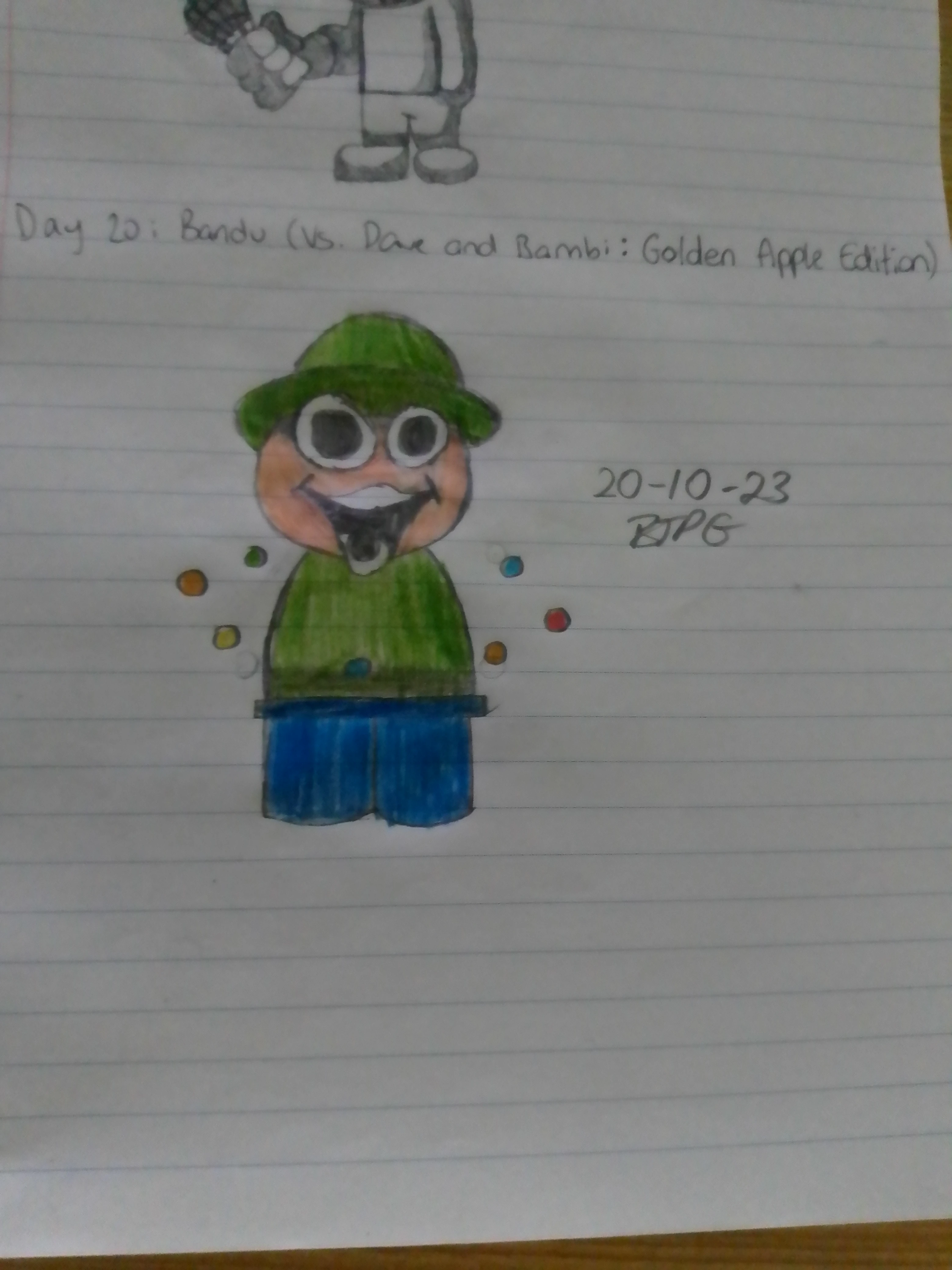 Spooky Month Drawing #20: Bandu (Vs. Dave and Bambi: Golden Apple ...