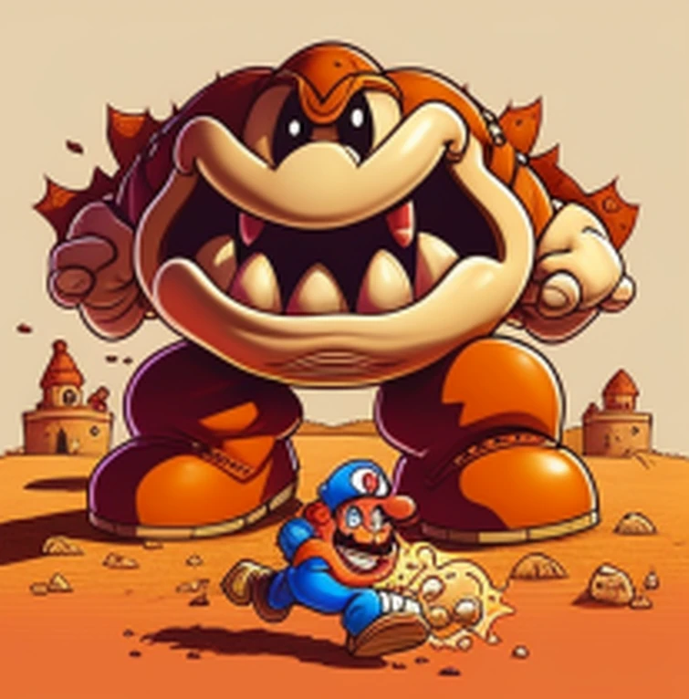 So i ask them to make mario stomping on a goomba in 64 style | Fandom