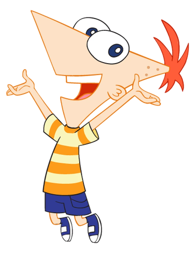 Why does Phineas wear the light yellow part of his shirt in white and ...