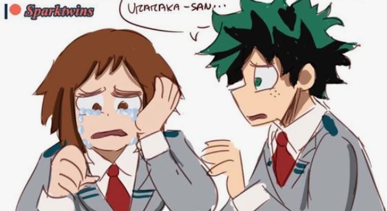 Uraraka is sad and the Dekusquad are trying to make her feel better{on ...