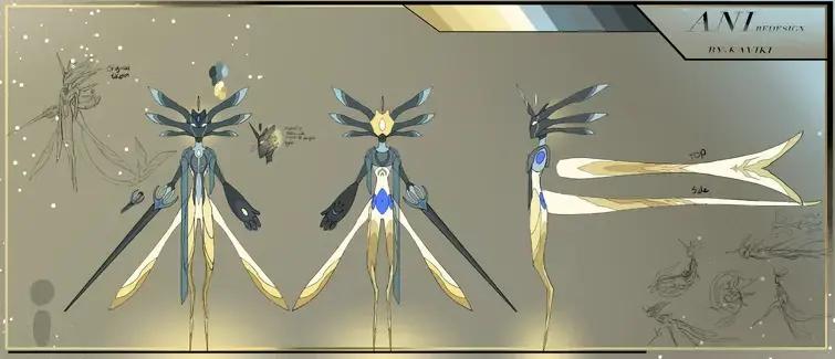 is the orange bnuuy alien cat lookin thing official for ani remodel? | Fandom