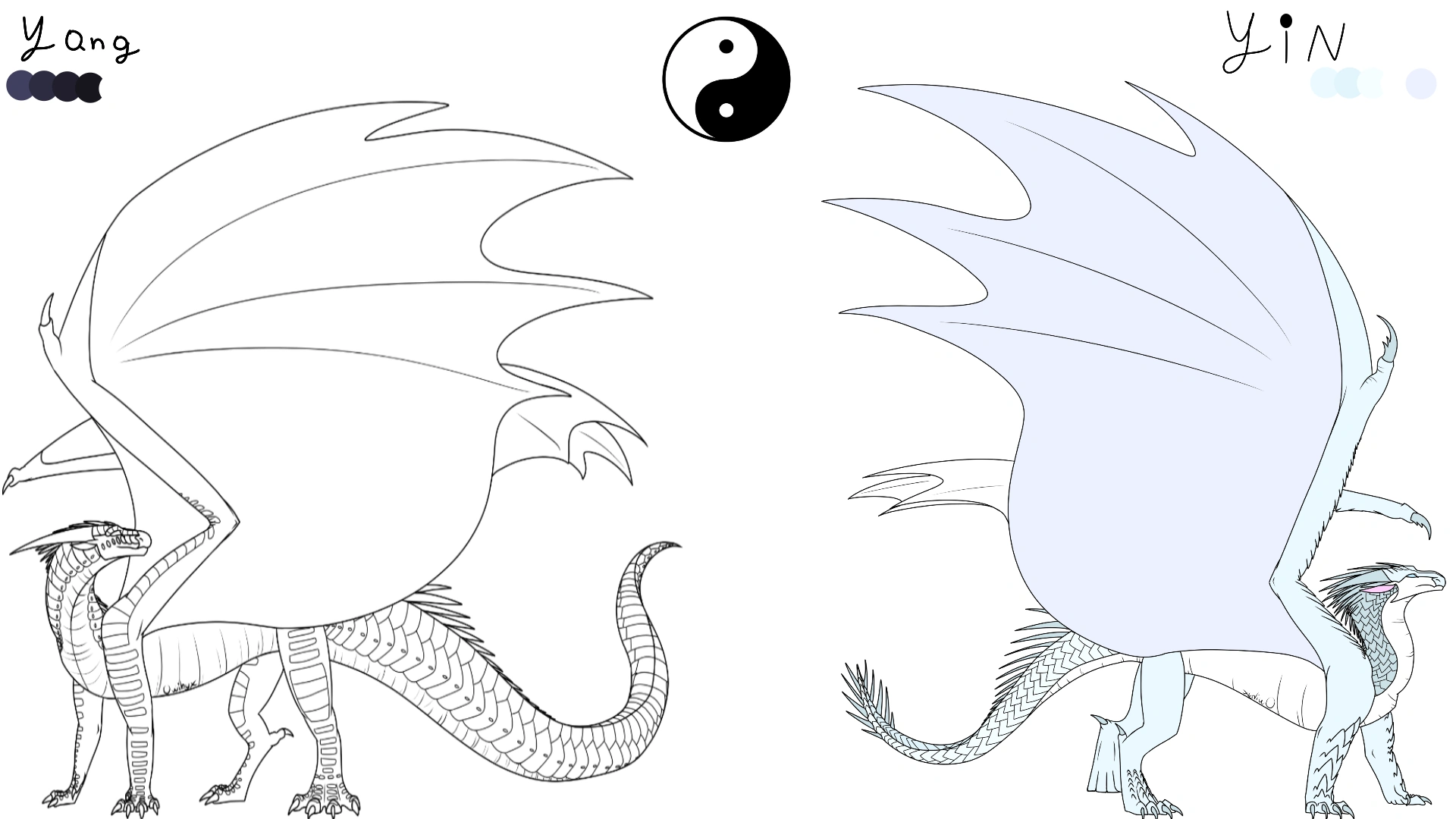 WIP of Yin ang Yang OC (again) Yins done!(upvote and u oof) | Fandom