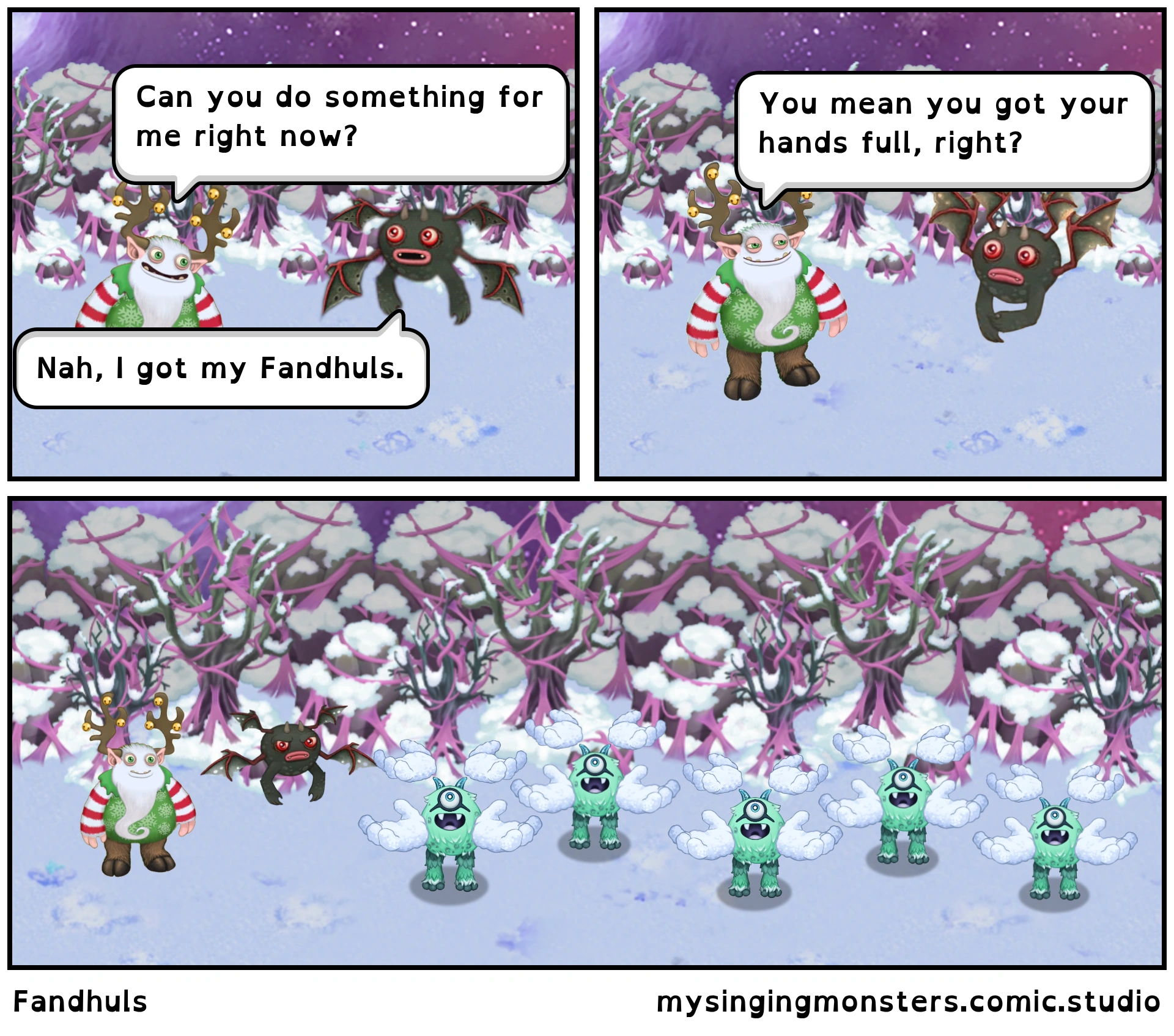 Don't ask where Grumpyre got all those Fandhuls. | Fandom