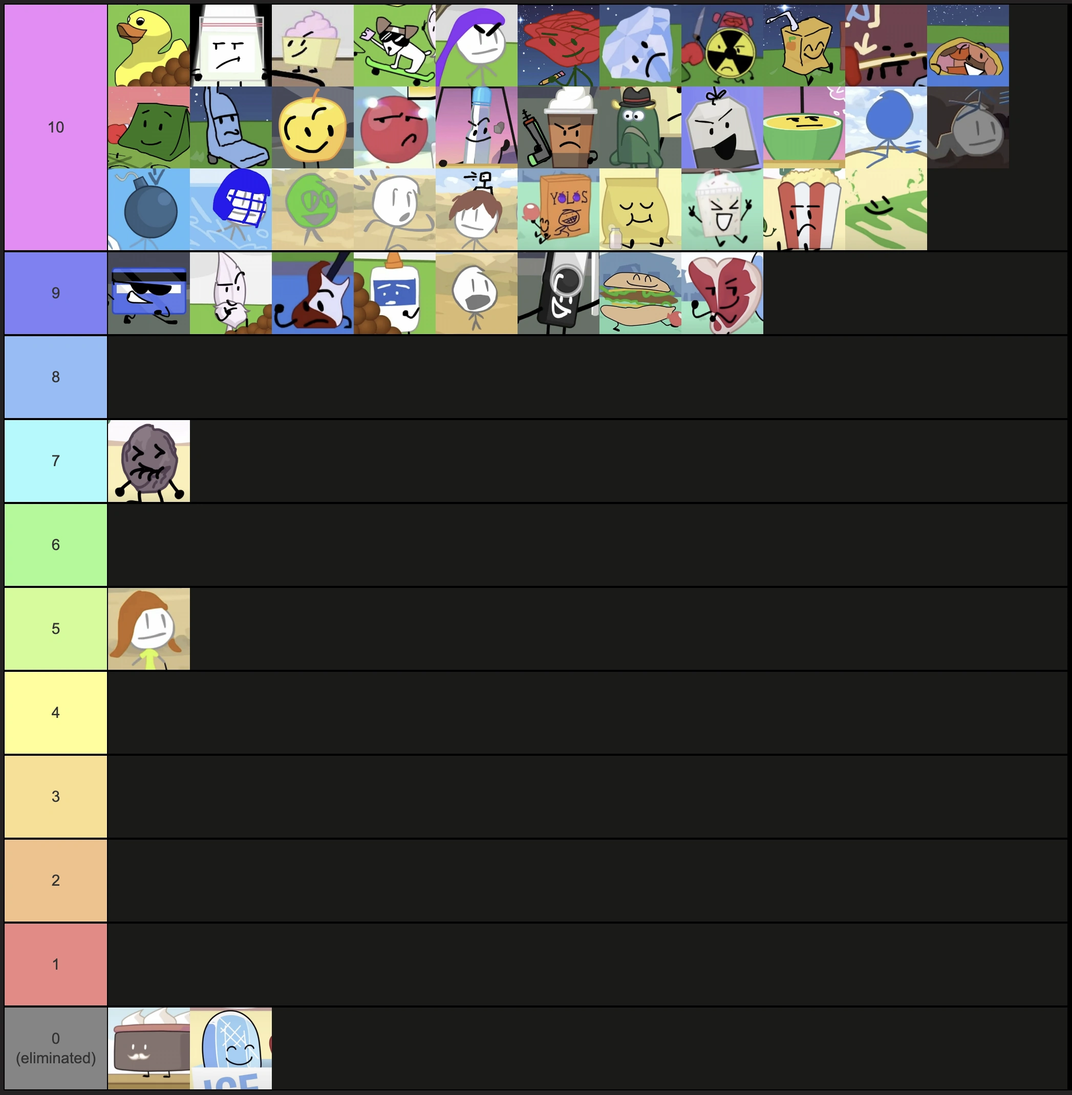 bfdi mini: 10 lives voting 5 | Fandom