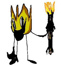 kinda cringe drawing of firey i made... (warning: may be kinda scary ...