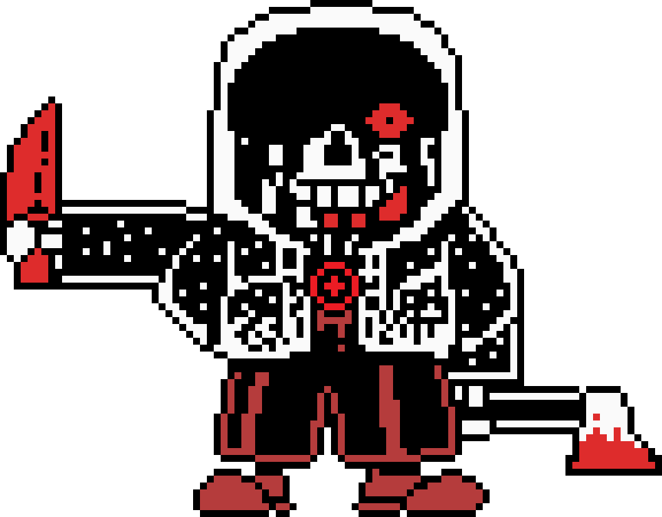 I made Satsujin Sans using only Toby Fox's original Sans sprite, came ...