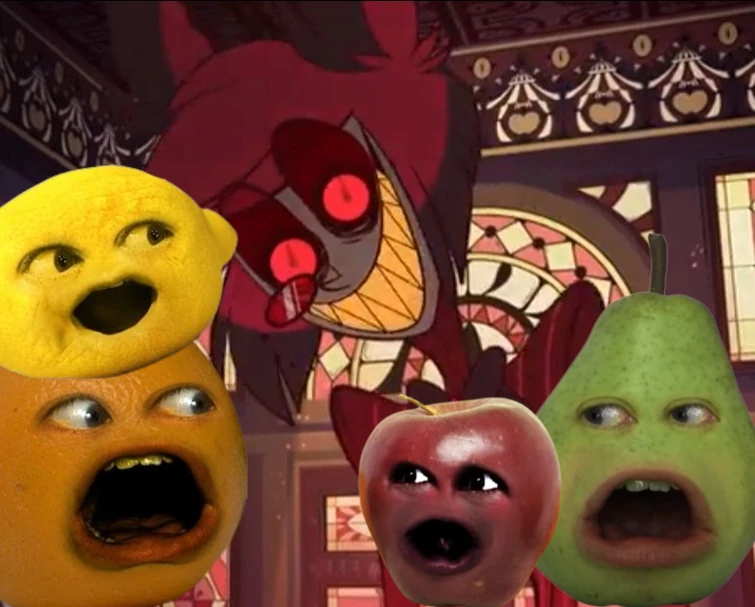 Alastor scares Orange, Pear, Midget Apple and Grandpa Lemon | Fandom