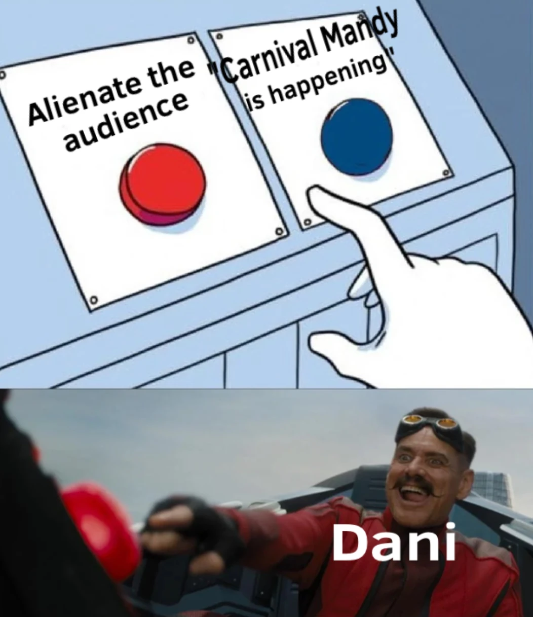 Frank: Hey Dani! How should we let everyone know that Carnival Mandy is ...