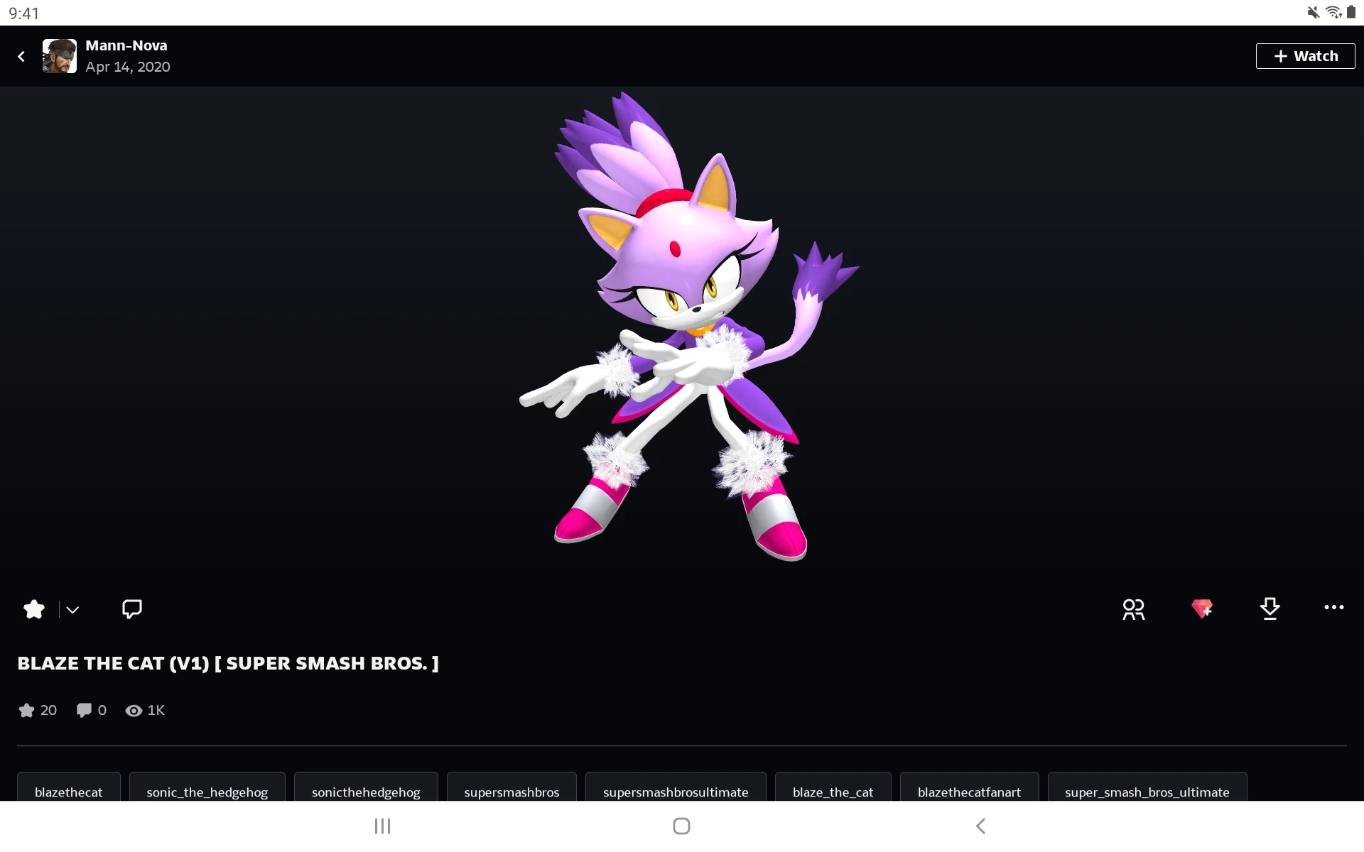 Blaze the Cat Smash Bros render by Mann-nova | Fandom