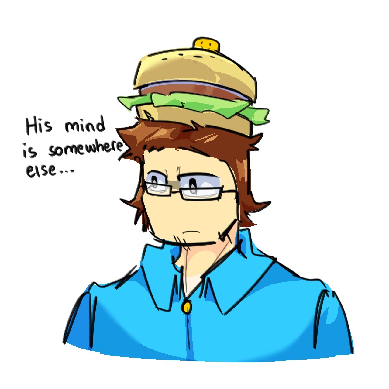 his mind is elsewhere BECAUSE ITS BEEN BLOWN AWA | Fandom