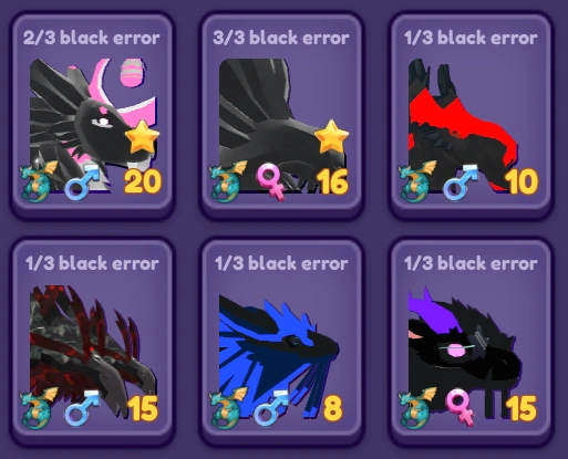 trading/selling error dragons || | Fandom