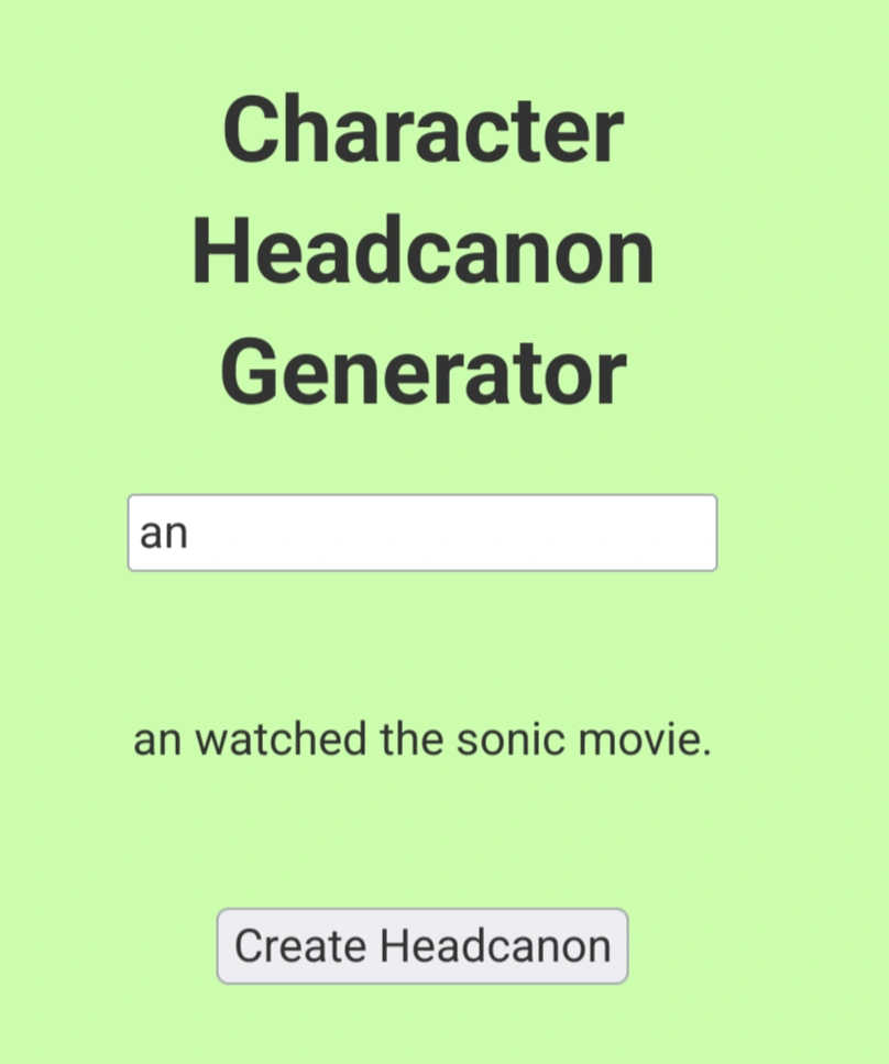 character headcanon generator is so fun | Fandom
