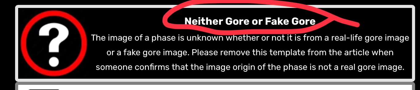 the title/name of this template literally just described what non gore phases are | Fandom