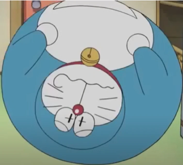 You think how many kilos, pounds does Doraemon have in this picture ...