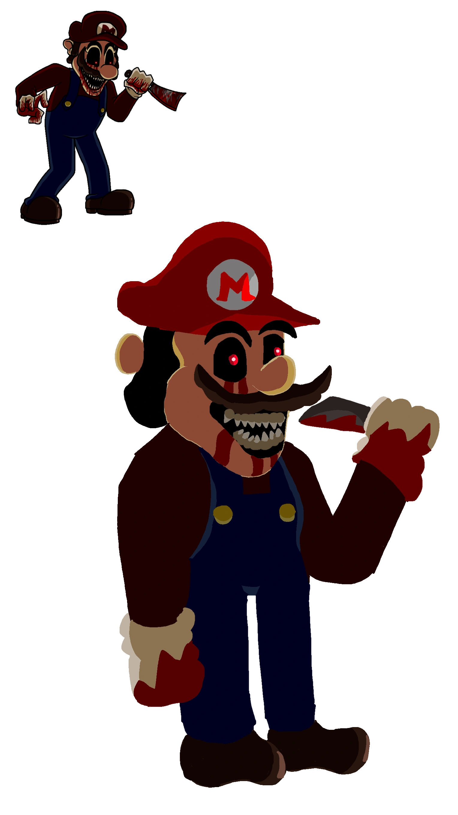 Hi I'm new here here's my first ever created horror m art | Fandom